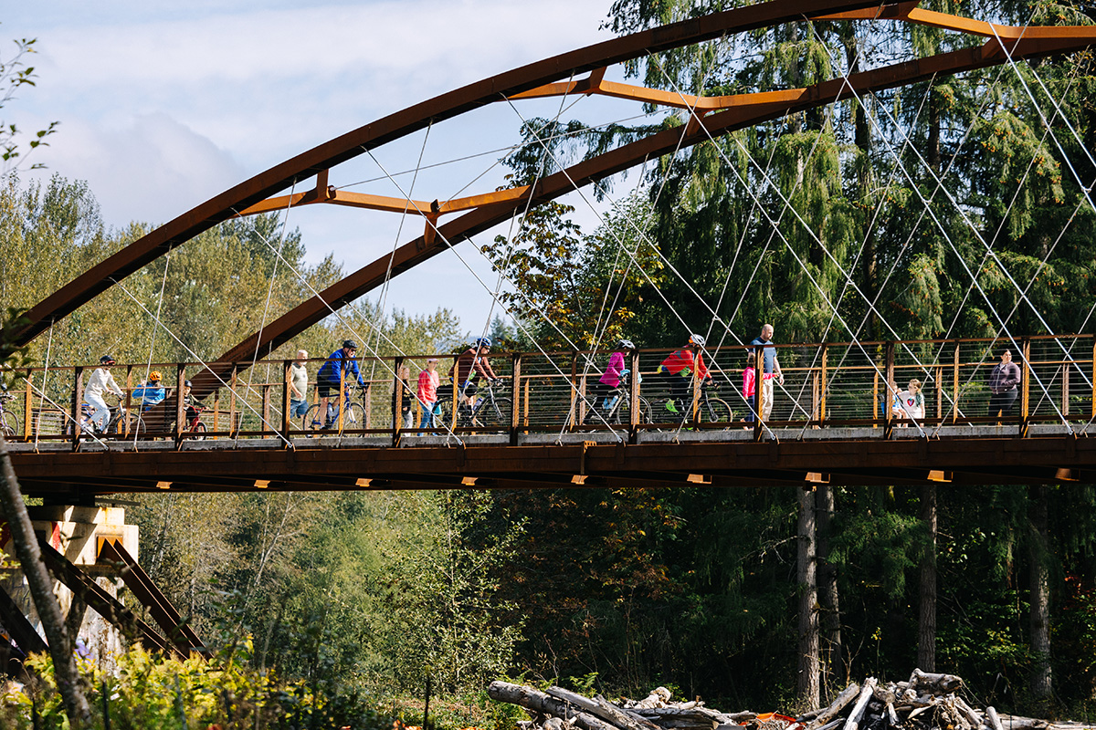 King County Parks opens a scenic bridge crossing the White River to ...