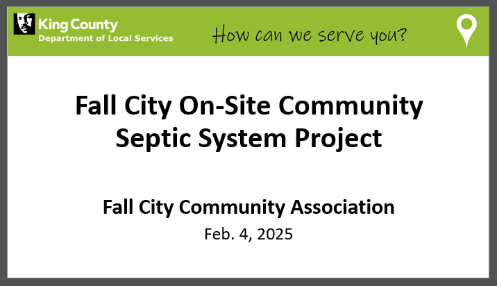 Fall City on-site community septic system - King County, Washington