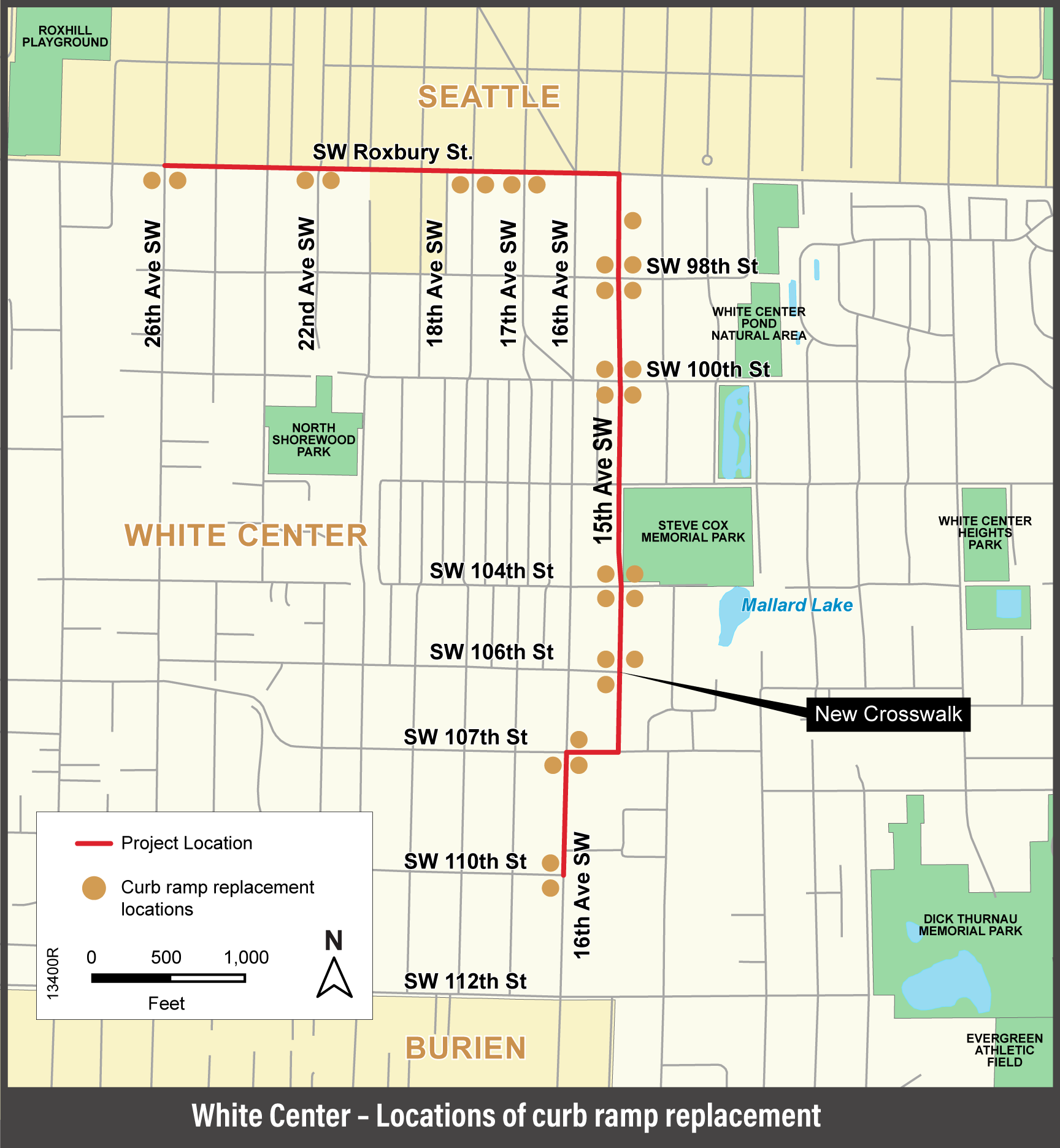 ADA Curb Ramps Upgrade Project - King County, Washington